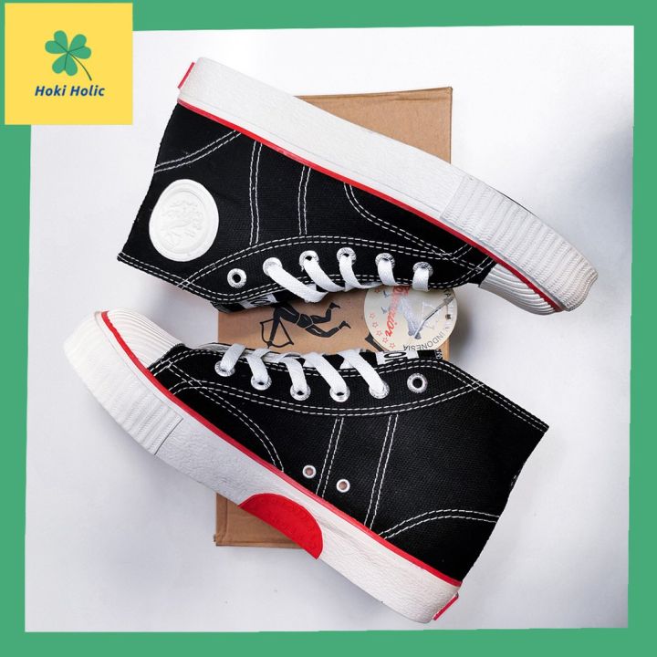 Sepatu Warrior Classic High Black White / Sepatu Sekolah Warrior ...