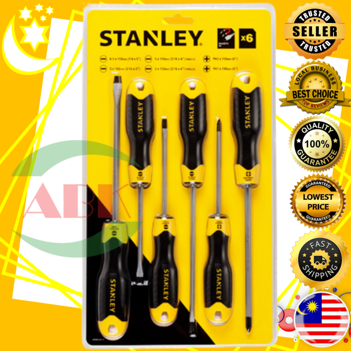 STANLEY SCREWDRIVER 6PC CUSHION GRIP SET (STMT66672) | Lazada