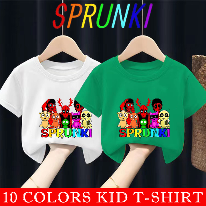 Incredibox SPRUNKI Children's T-shirt Tops Sprunki Unisex Boys Girls ...