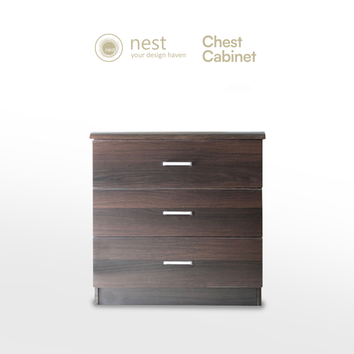 NEST DESIGN LAB 3 Layer Drawer Chest TV Cabinet Multi Purpose Storage ...