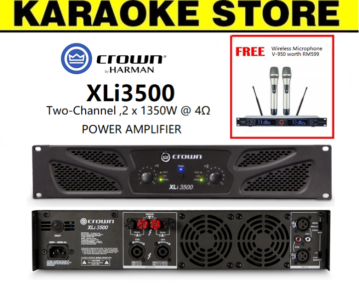 CROWN XLi-3500 Two-Channel Power Amplifier, 2 x 1350W @ 4Ω FREE ...