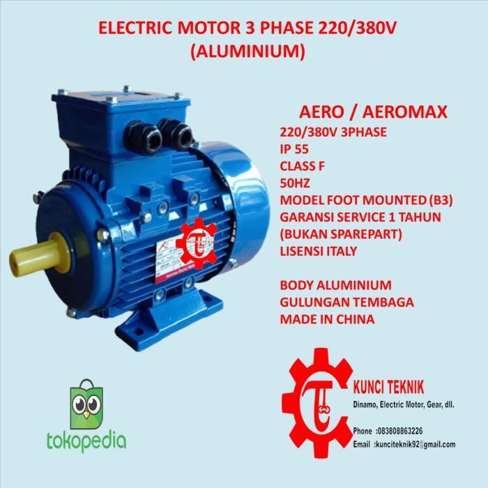 1/4 HP 0,18 KW 3 PHASE 2 POLE ELEKTRO MOTOR/DINAMO/MOTOR INDUKSI B3 - TECH ZONE | Lazada Indonesia