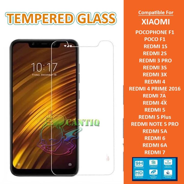 Tempered Glass XIAOMI POCOPHONE F1 POCO F1 Temper XIAOMI REDMI 1S 2S ...