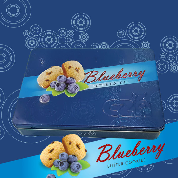 Blueberry Butter Cookies 400g GIFT TIN | Lazada