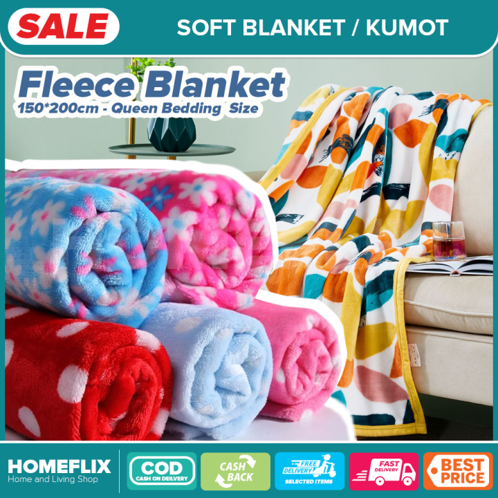【Homeflix】Printed Fleece Blanket | Super Soft Coral Fleece Blanket ...