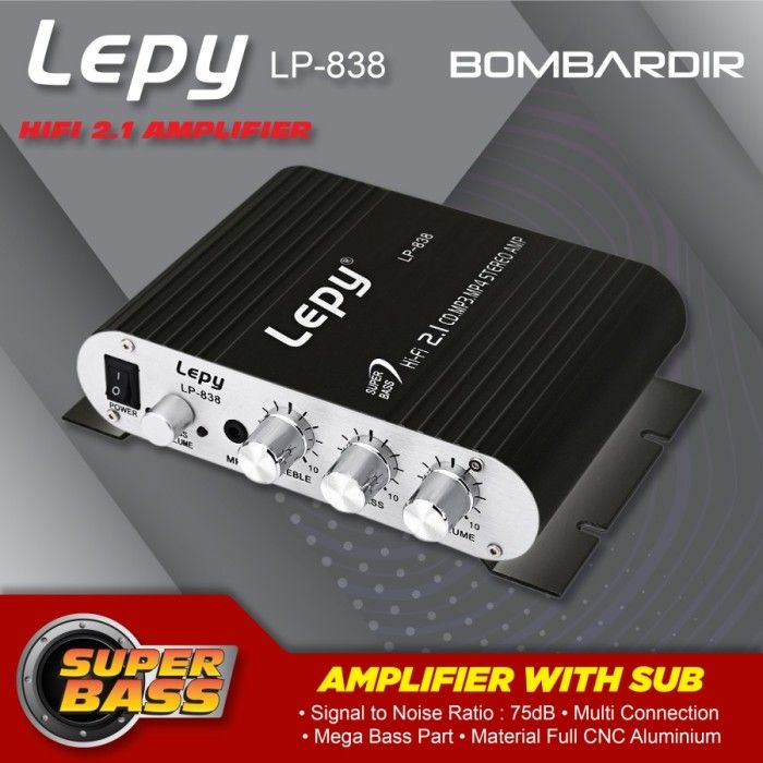 AMPLIFIER LEPY LP-838 MINI STEREO AUDIO | Lazada Indonesia