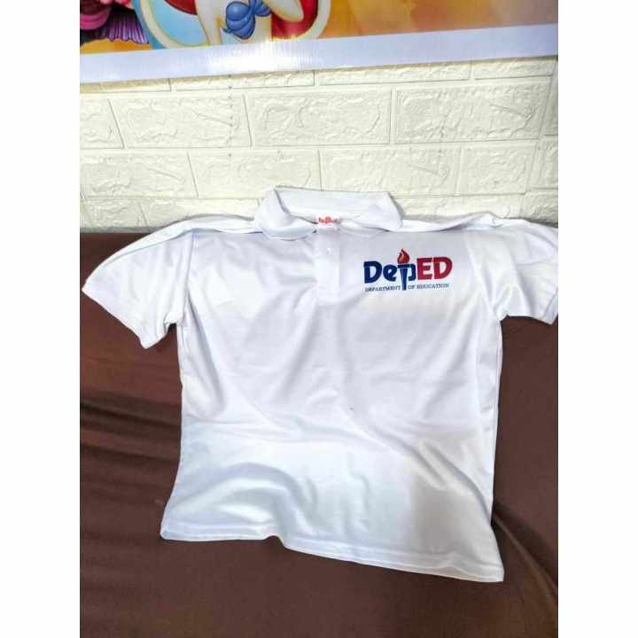COD deped alternate uniform matatag white polo shirt unisex | Lazada PH