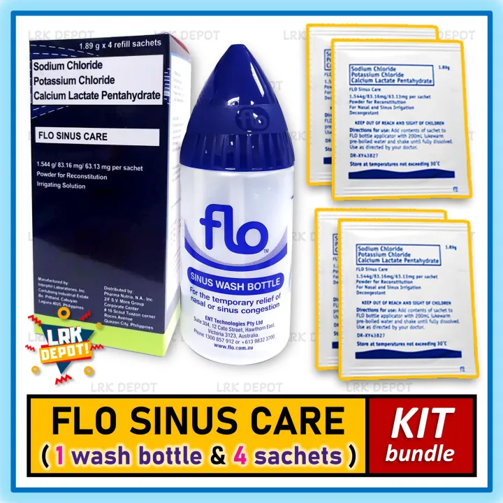 Flo Sinus Care Kit (Nasal Wash bottle / Sinus Irrigation / Neti Pot Set ...
