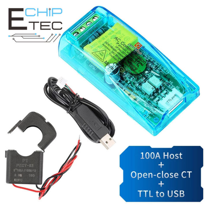 1PCS PZEM-004T Version 3.0 TTL Modbus-RTU Voltage Current Frequency ...