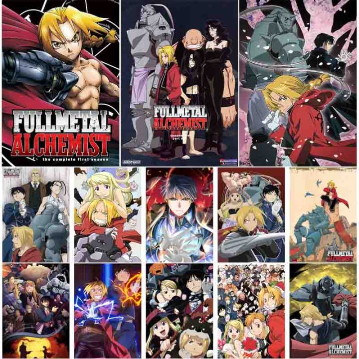 อะนิเมะ Fullmetal Alchemist โปสเตอร์ Home Room Decor กระดาษเคลือบสีขาว ...