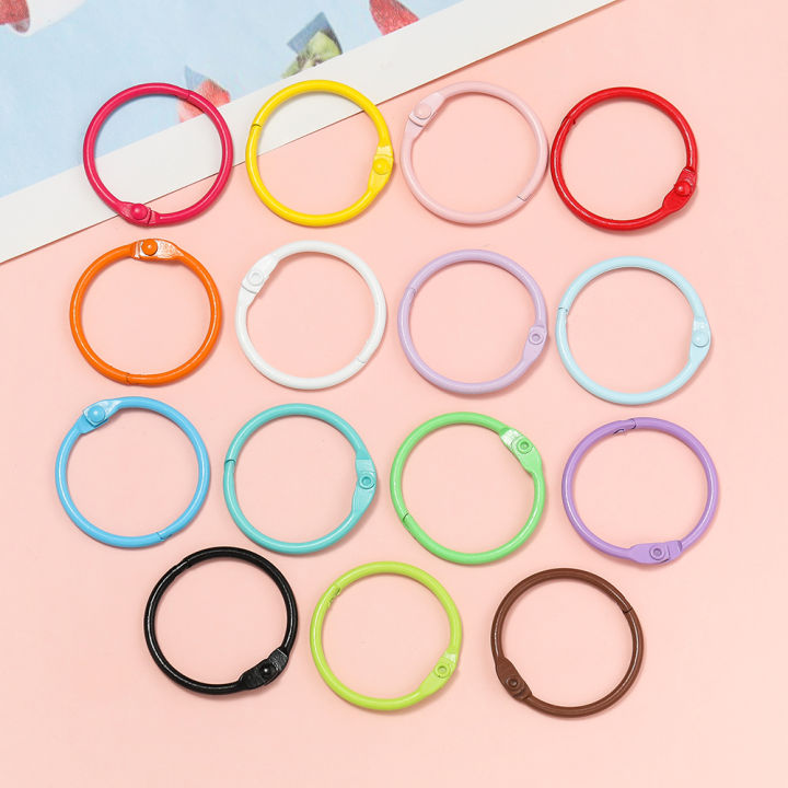 St. kunkka 5-10pcs 30mm Iron Spray Paint Key Ring Fashion Accessories ...