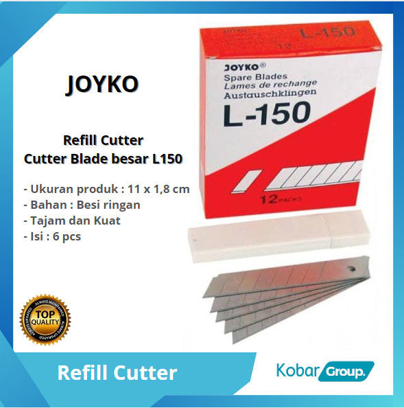 Refill Cutter / Cutter Blade/ Isi Cutter besar L150 JOYKO isi 6 pcs ...