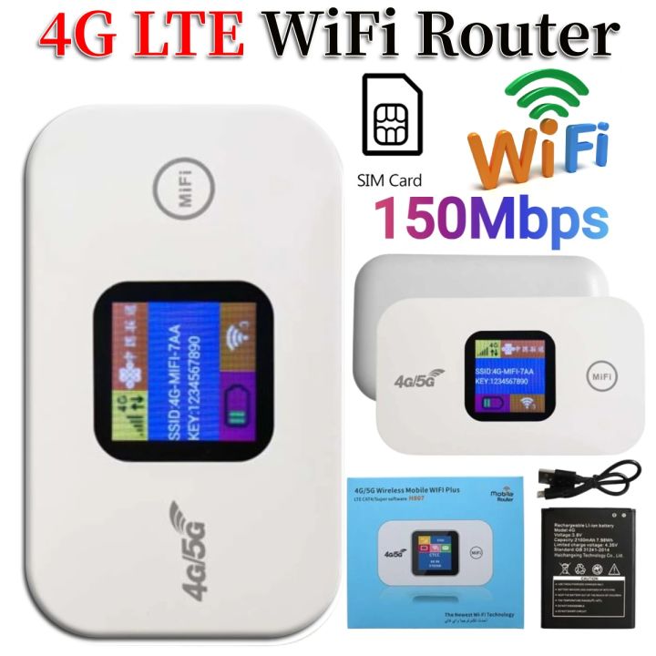4G LTE Mobile Wifi Hotspot 150Mbps Mini 4G Router Sim Card Slot ...