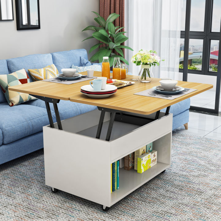 Multifunctional folding lifting coffee table can be changed into a ...
