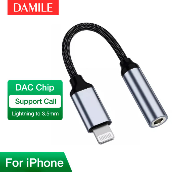 DAMILE Lightning to 3.5mm Adapter For iPhone Lightning to 3.5mm AUX ...