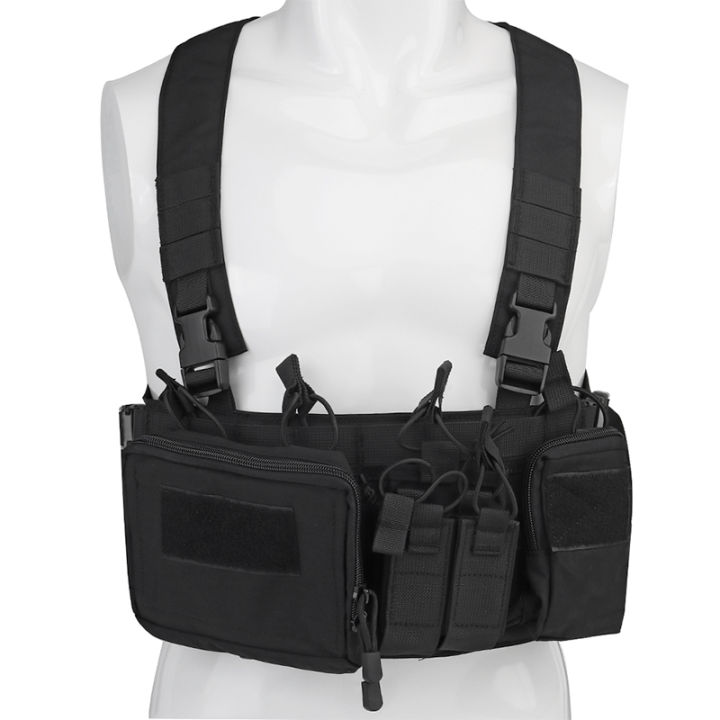IDOGEAR Tactical Vest Multifunctional Hook&loop Vest with Mag Pack for ...