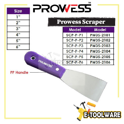 Prowess PP Scra Steel Scraper - 1" / 2" / 3" / 4 "/ 5 " / 6 " | Lazada
