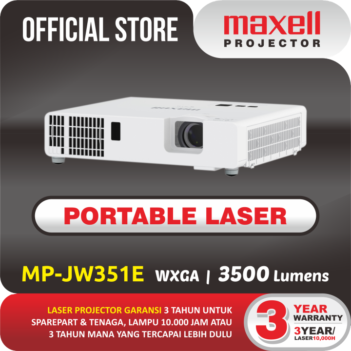 Maxell Projector MP-JW351E II Projector Laser Teringan dikelasnya II ...