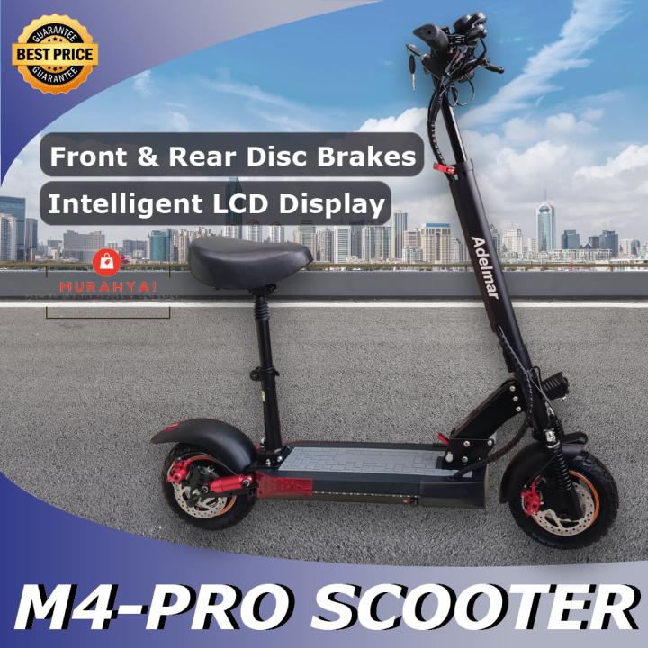 M4 PRO Electric Scooter 500W 48V 16AH Lithium battery scooter electric ...