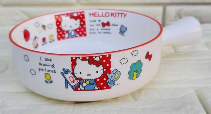 MANGKOK KERAMIK GAGANG HELLO KITTY LUKIS (14.5X6) | Lazada Indonesia