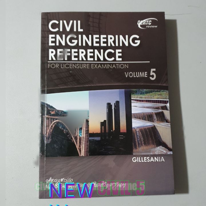Civil Engineering Reference for Licensure Examination Volume 5 By Gillesania | Lazada PH