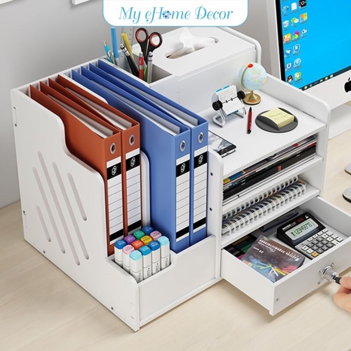 Folder storage box file organizer shelf office desktop supplies storage ...