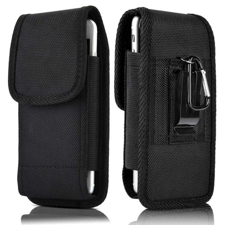 Nylon Waist Bag With Belt Clip Vertical Cell Phone Holster Pouch Wallet ...