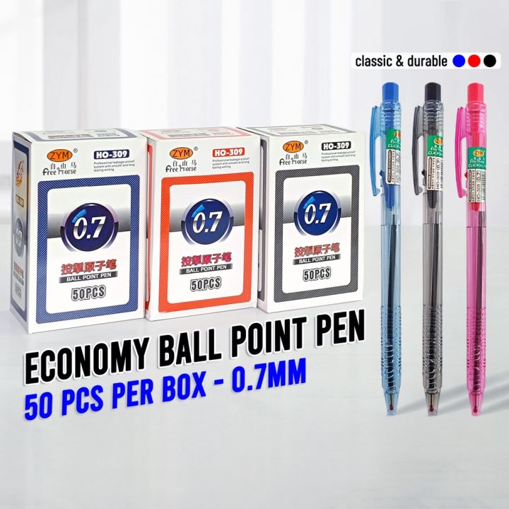 Kaki Jimat Economy Ball Point Pen 0.7mm Box of 50pcs Value Pack ...