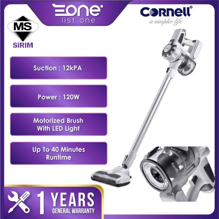 Cornell 12kPA Cordless Vacuum Cleaner CVC-CS1201X | Lazada