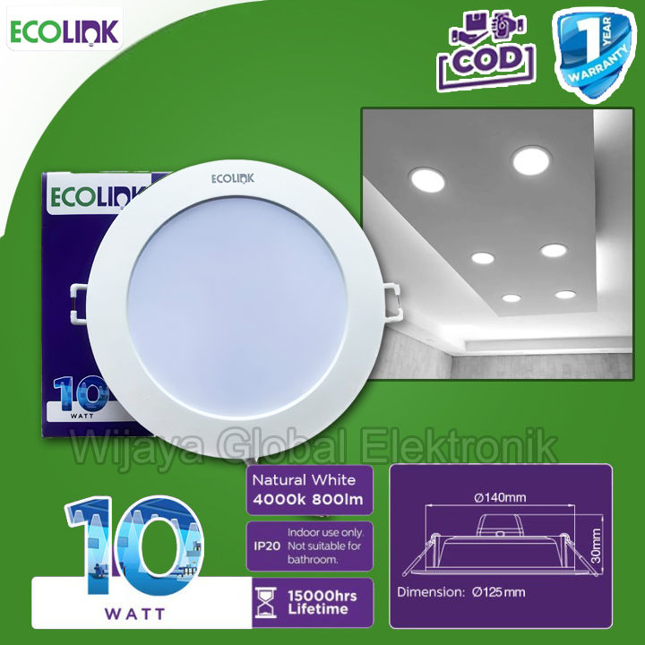 Lampu LED Panel Bulat Ecolink DownLight - 10watt 10 watt 10w 10 w ...