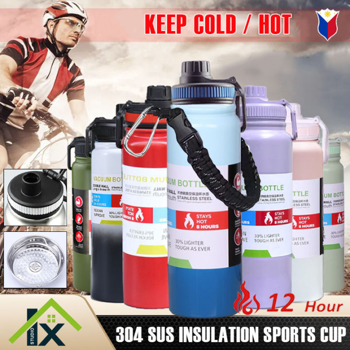 STUDIOVIX 800ml/1 Liter Thermo Flask Double Wall Vacuum Insulated Stainless Steel Water Bottle ...