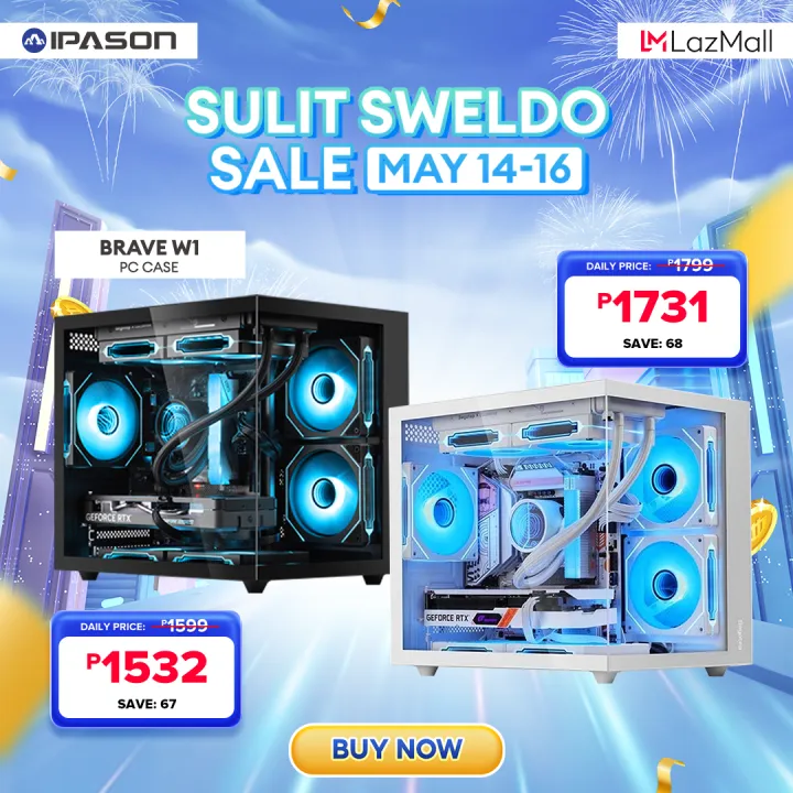 IPASON | Segotep Brave W1 PC Case Glass Panel / Panoramic View Case ...