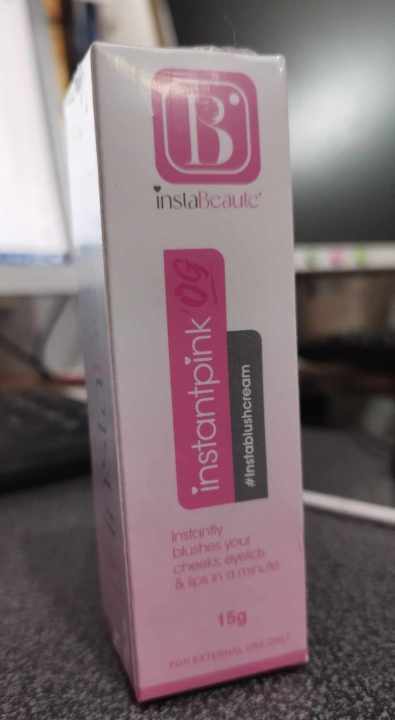 InstaPink Instant Cream Blush All in One Cheeks Eyelid Lips Instant ...