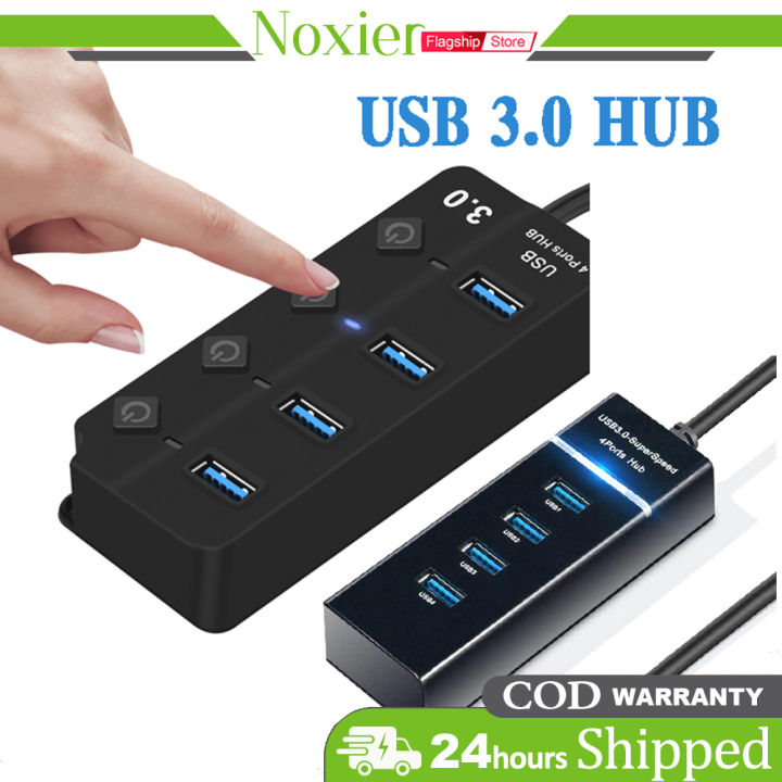NOXIER 4 Ports USB Hub 3 0 Multiple Port for PC Computer Accessories 5Gbps High Speed | Lazada PH