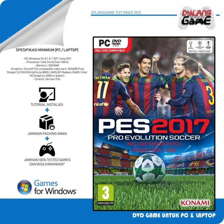 Pes 17 Pro Evolution Soccer 2017 Update 2023 - Kaset Game PC - Game ...