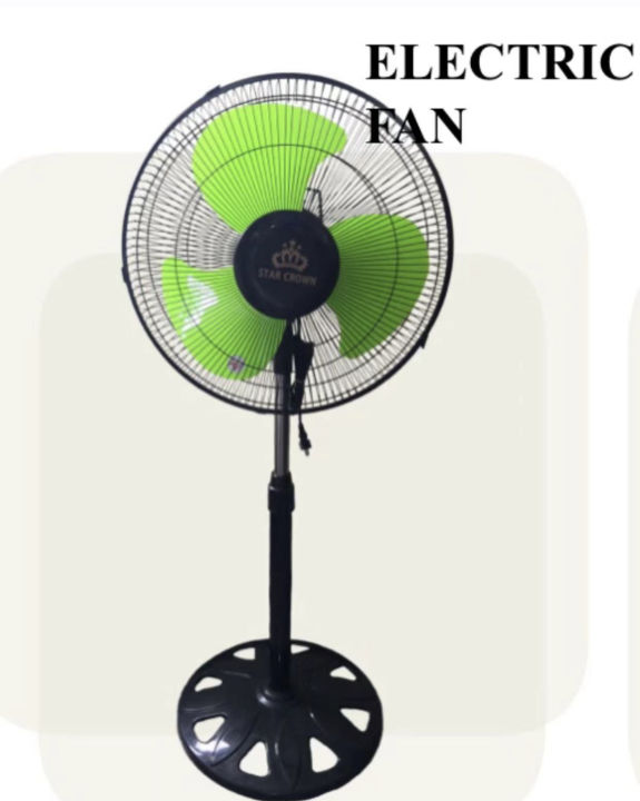 Star Crown Stand Fan with 12" 16" Blade Electric Fan Compact Design ...