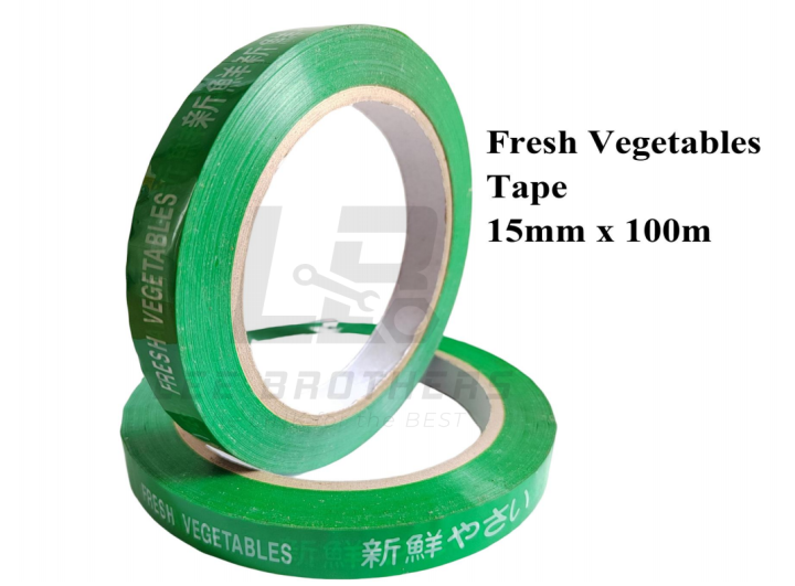 Green/Purple Fresh Vegetables Tape 15mm x 100m (1ROLL) | Lazada