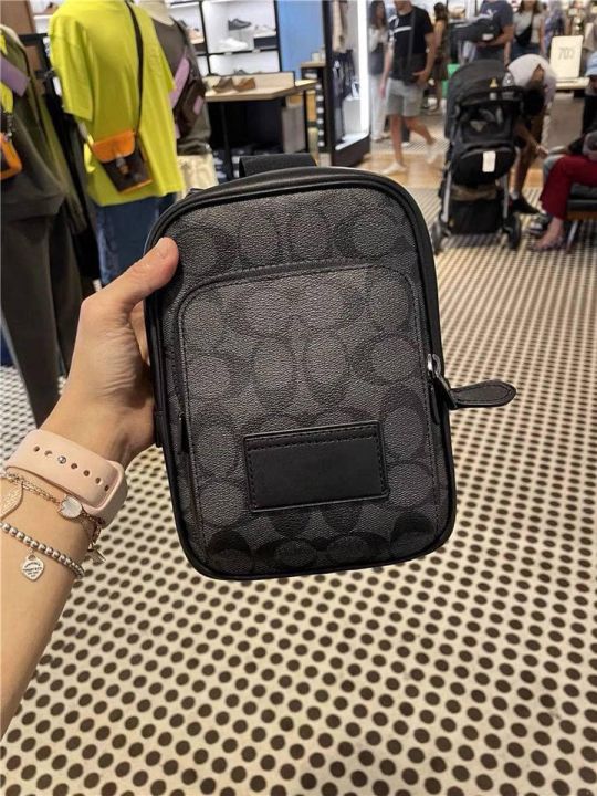 Coach Black Track Pack Bag 14 In Signature Canvas CL412 | Lazada PH