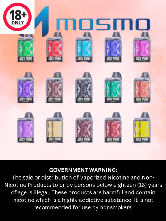 Mosmo Juicy Punk 7500 Puffs Disposable vape pod Rechargeable FREE ...