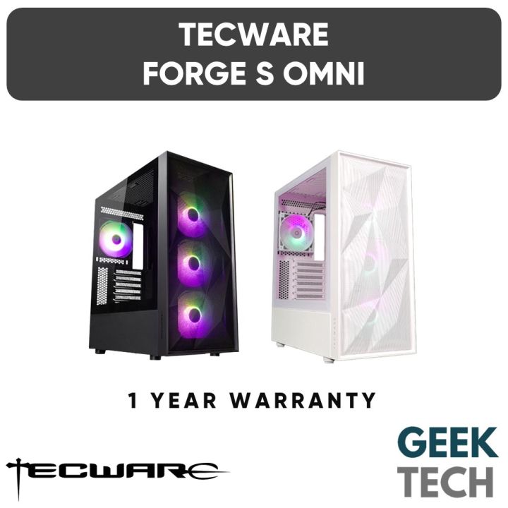 TECWARE Forge S Omni ARGB Tempered Glass ATX Casing - 4 ARGB Fans ...