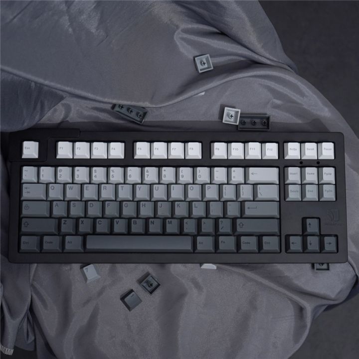 Gray Gradient Keycaps Top/Side Engraved PBT Material Dye Sublimation ...