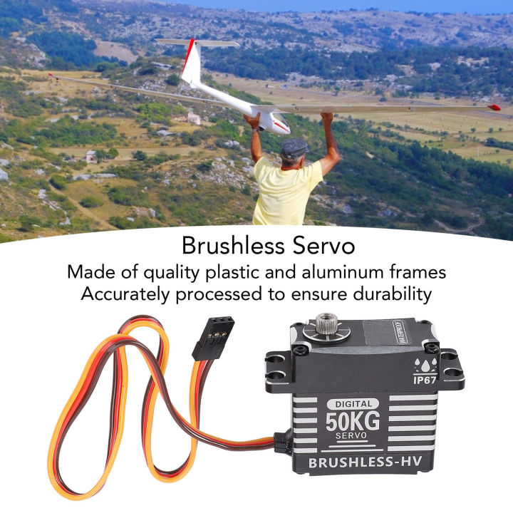 Brushless Servo 50KG Full Metal Water Proof High Torsion 180 Degree ...
