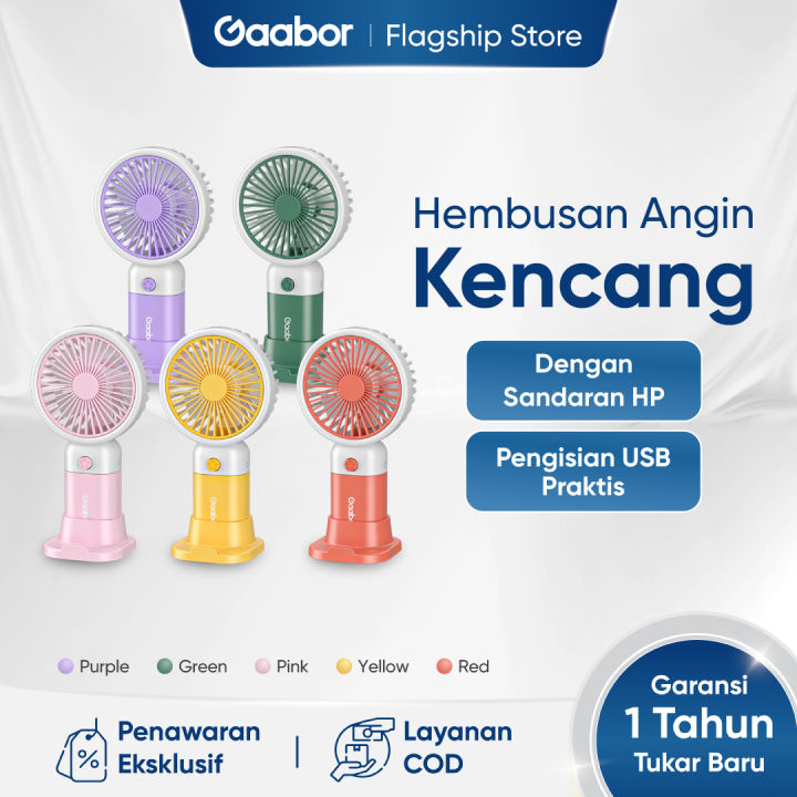 Gaabor Mini Fan Portable Kipas Angin Mini Kipas Genggam Mobile Phone ...