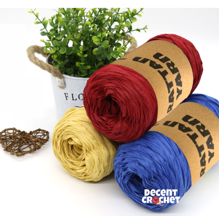 Decent Crochet Benang Rajut Rattan Yarn / Paper Yarn | Lazada Indonesia