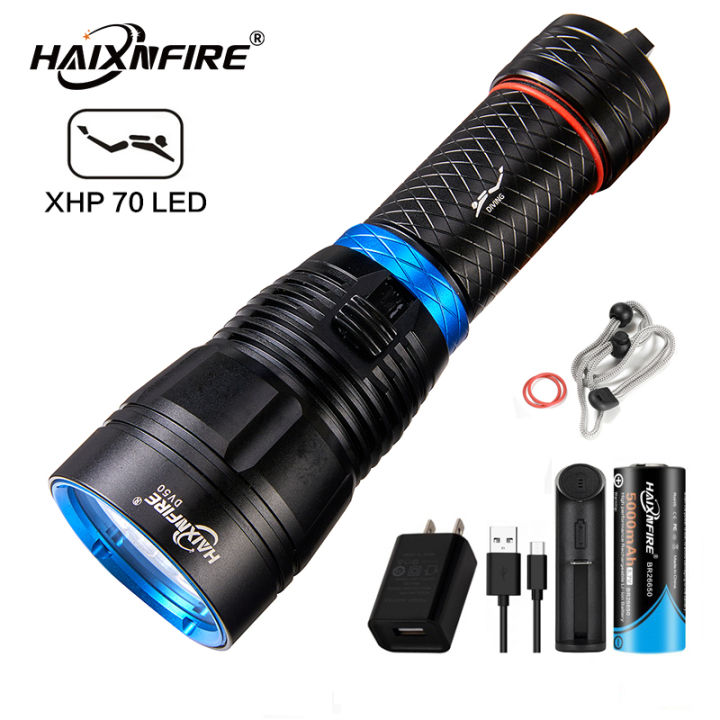 HaixnFire DV50 Underwater waterproof electric torch XHP70 Diving ...