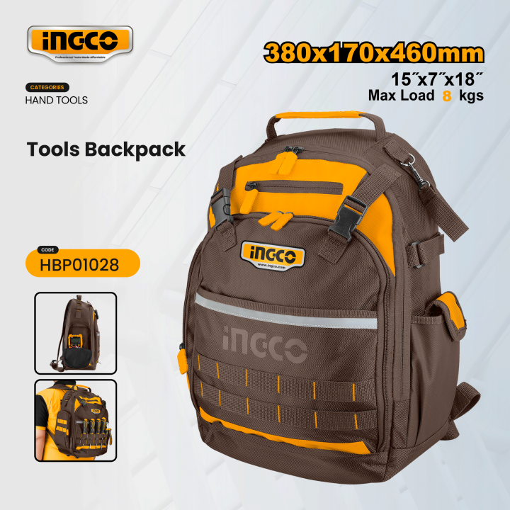 Ingco Tools Bag Pack with 1pc Handle Bag Inside HBP0101 / HBP01028 IHT ...