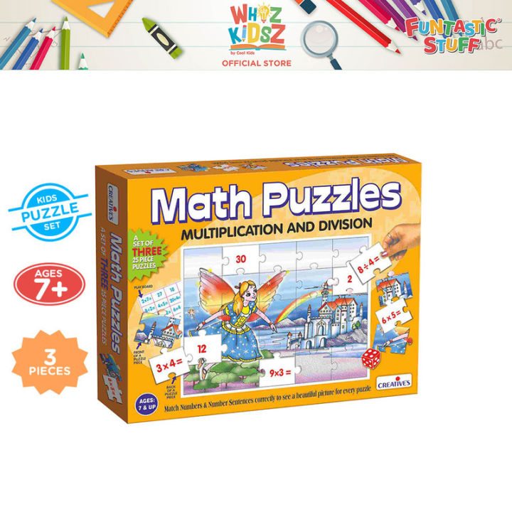 Whiz Kidsz Math Puzzles-Multiplication and Division, Educational ...