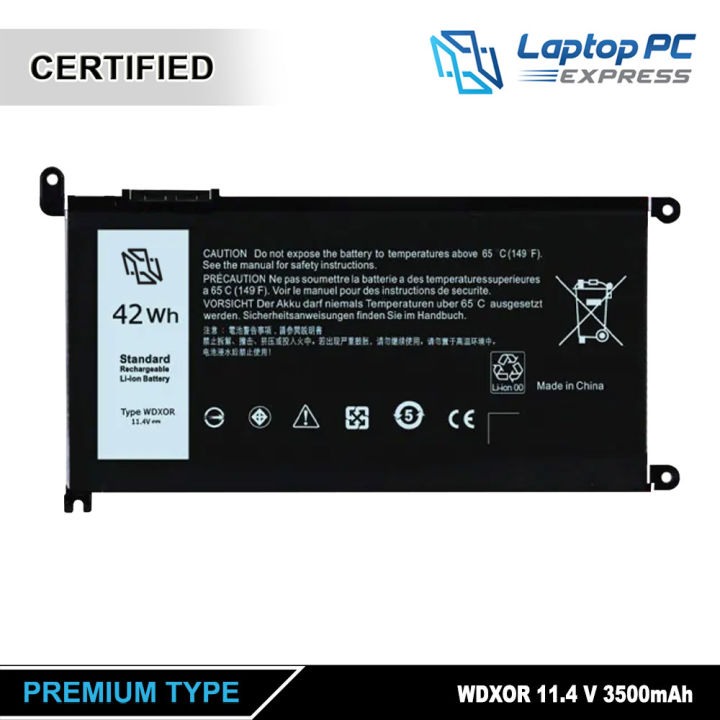 LPCE Internal Notebook Battery Compatible with DELL 3CRH3, T2JX4, WDX0R ...