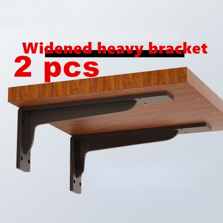 2Pcs Heavy Duty Brackets Large Metal Shelf Wall Triangle Hand Welded ...
