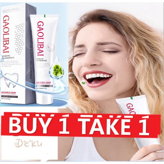 GAOLIBAI Seaweed Whitening Toothpaste Removes Yellow Stains Freshens ...